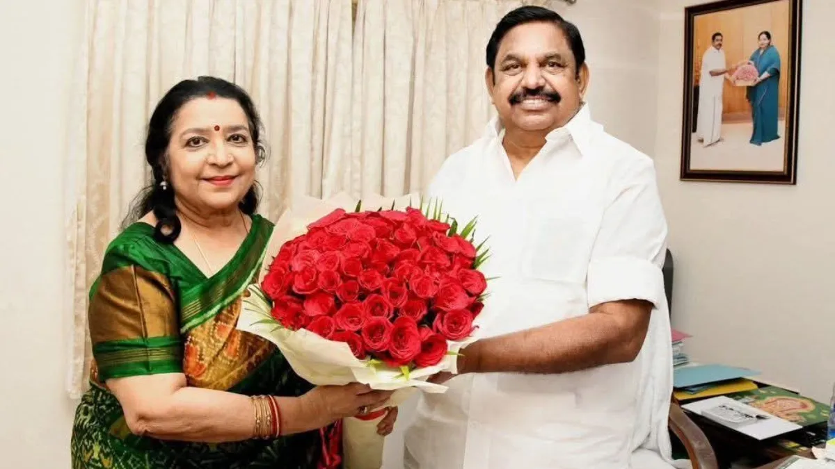 Veteran actress Latha joins AIADMK in presence of EPS - News Today ...
