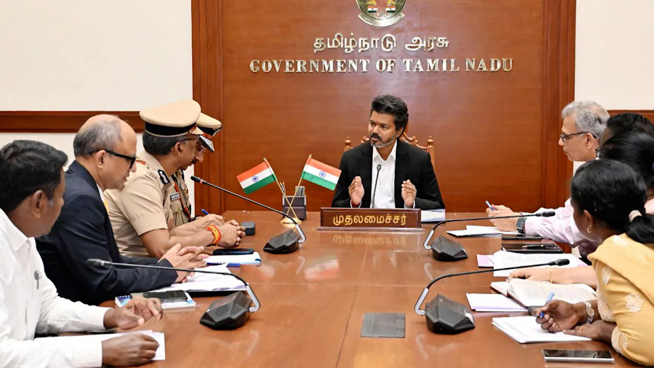 CM Vijay holds law and order review meeting - News Today | First with ...