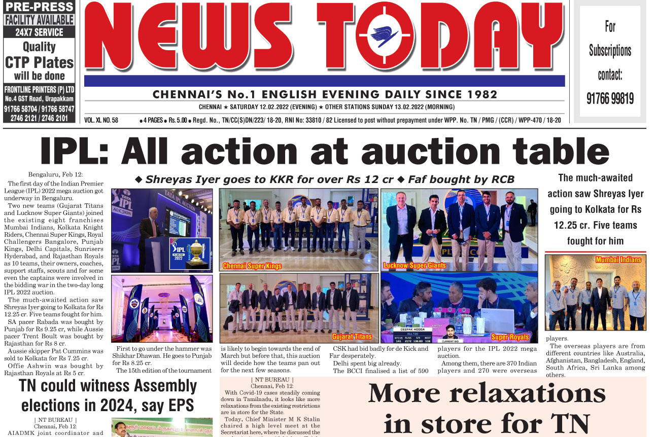 12 February-2022 - News Today | First with the news