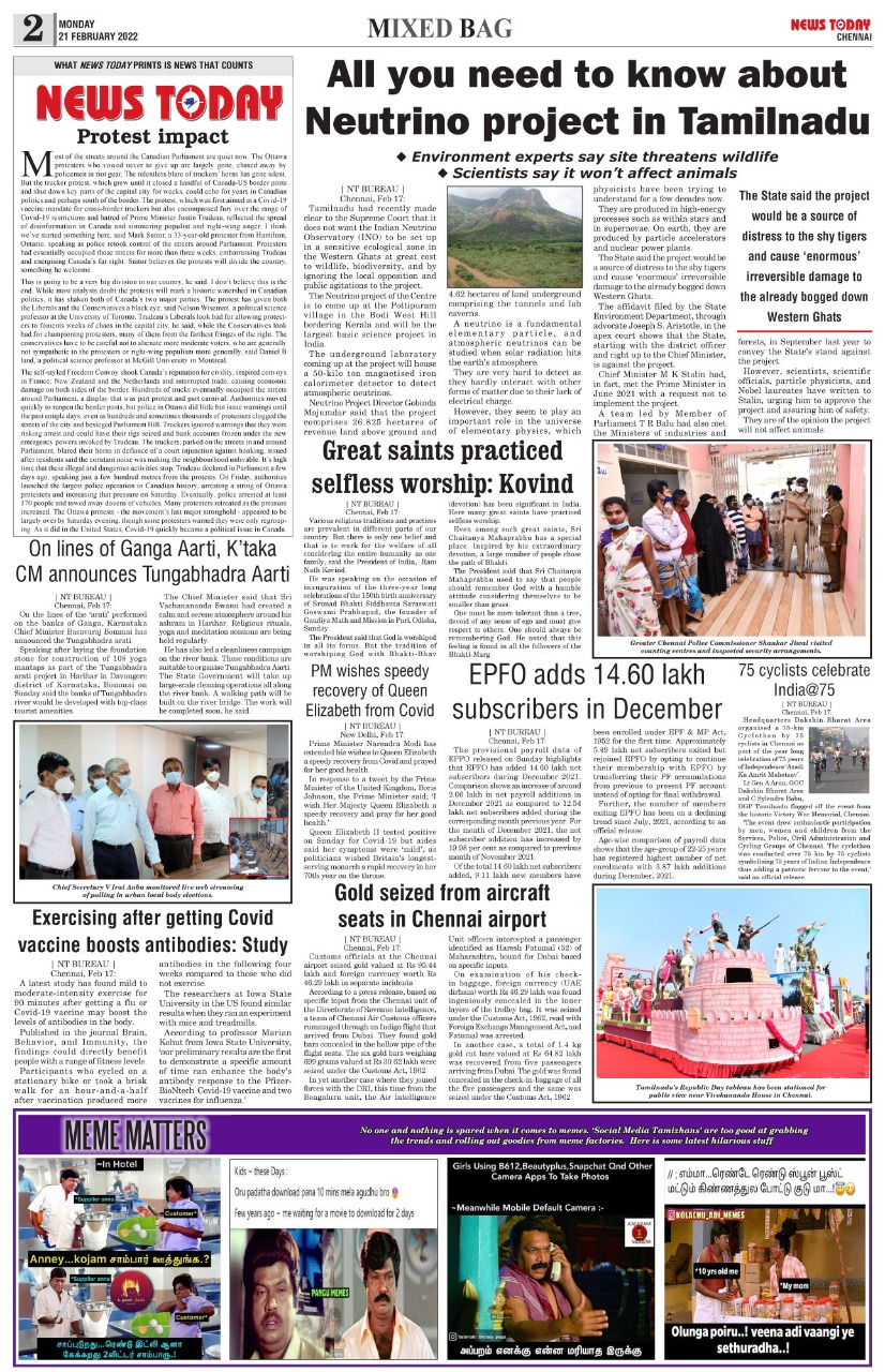 21- February-2022 - News Today | First with the news