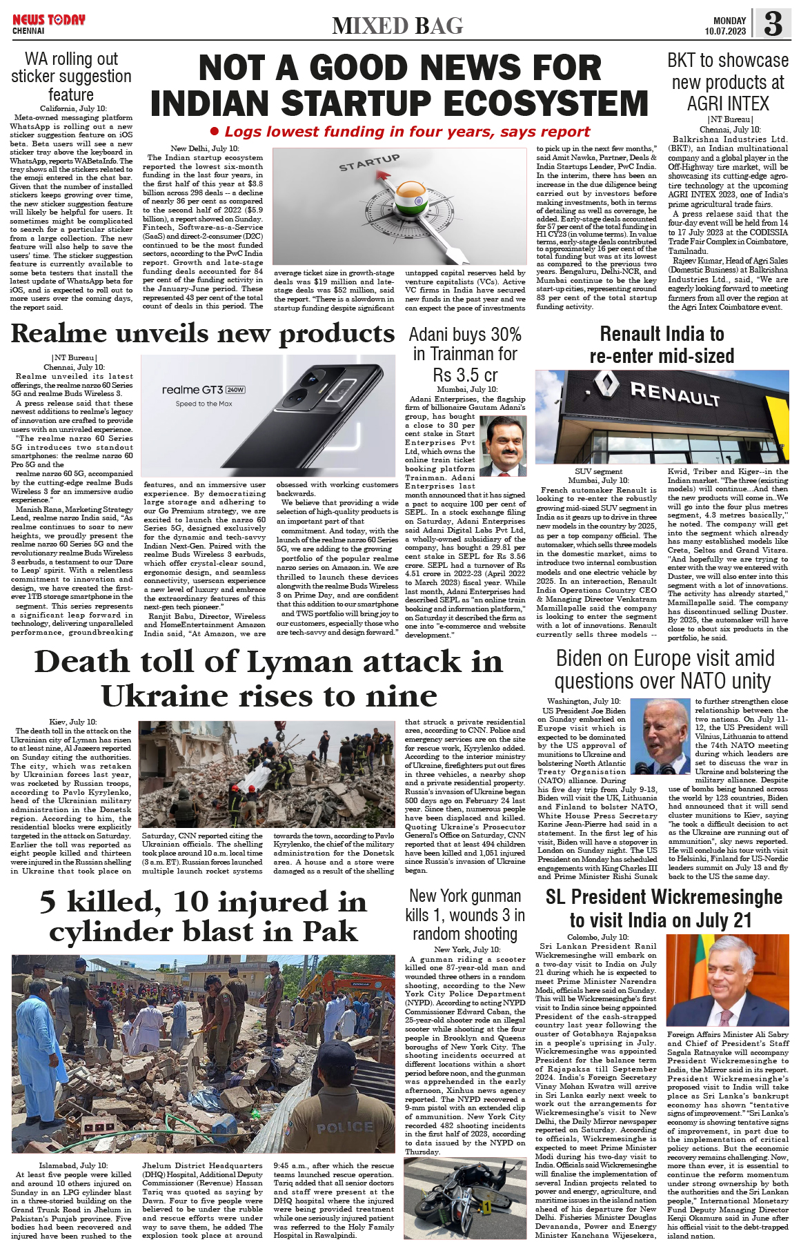 E-paper 10 July 2023 - News Today | First with the news